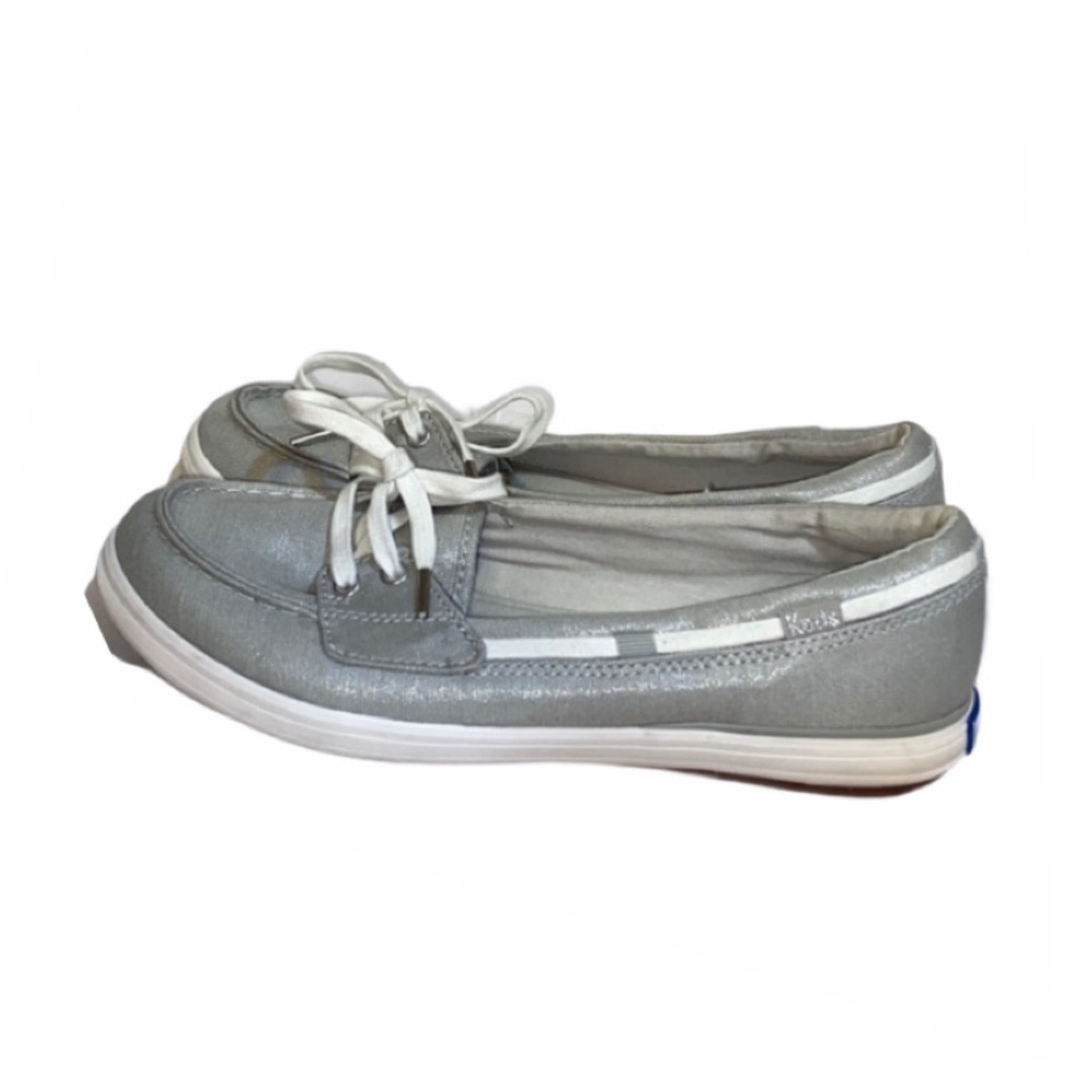 Keds Metallic Silver Deck Ortholite Shoe Size 7 - Gem
